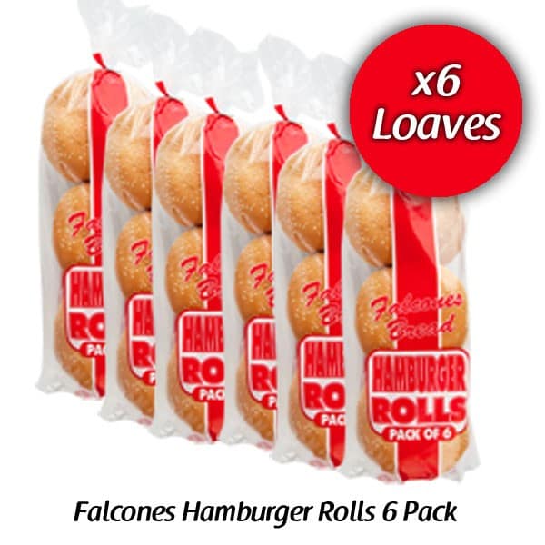 Hamburger Buns 6 Pack – Falcones Bakery – Baked fresh daily since 1953